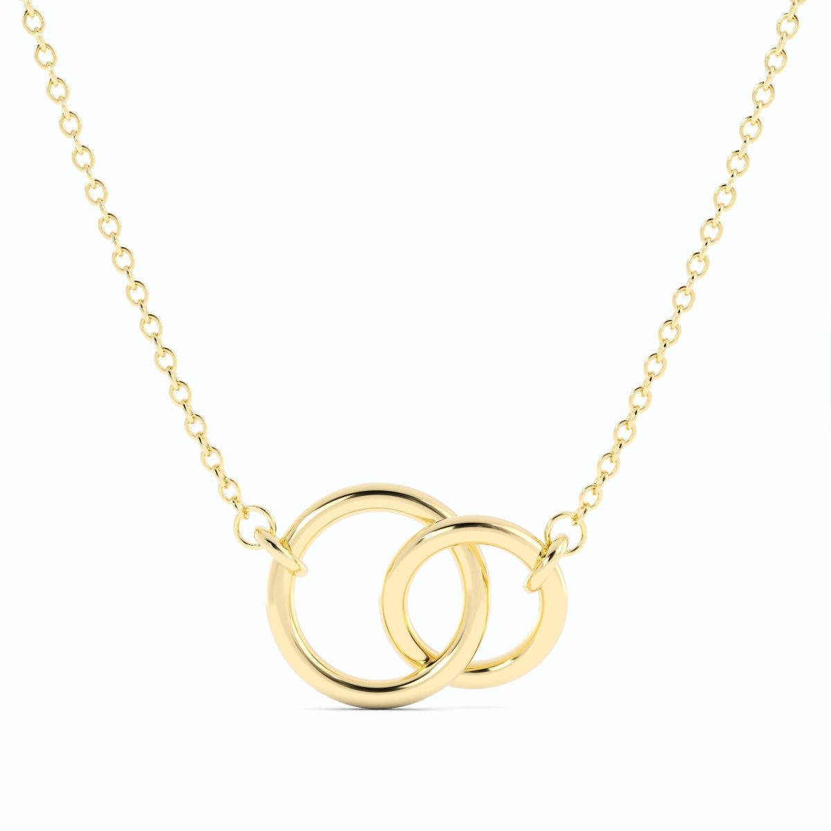 Interlocking Circle Pendant Necklace 14k Gold Fill with 14k Gold ...